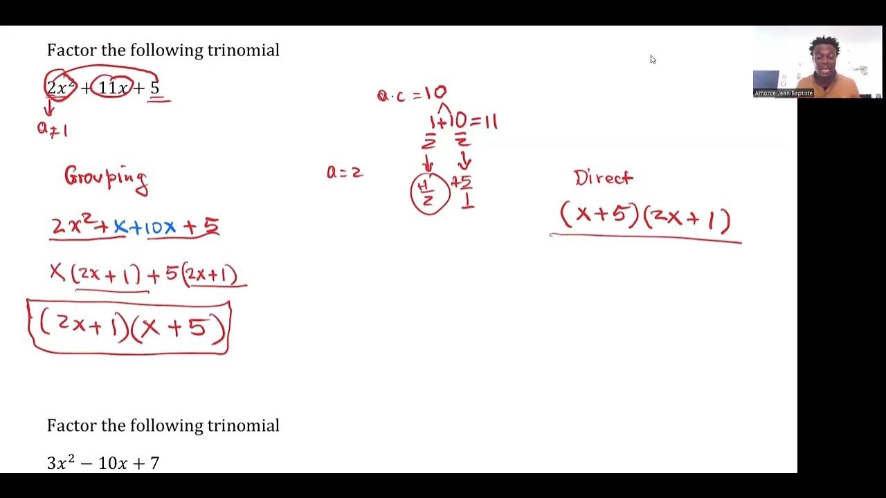 MAT1033 Module 5 HW 3 - Factor General Trinomials - YouTube