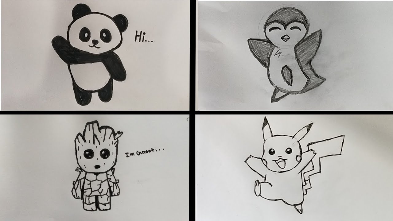 Easy cute drawing tricks - How to draw cute drawing - SHN Best Art ...