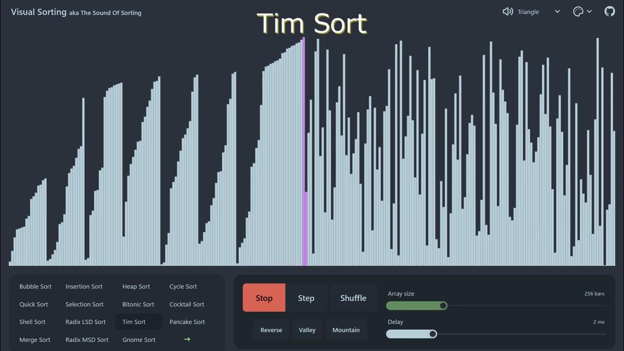 【All】ソートアルゴリズムを色と効果音でわかりやすく示す「Visual Sorting／The Sound Of Sorting」 - YouTube