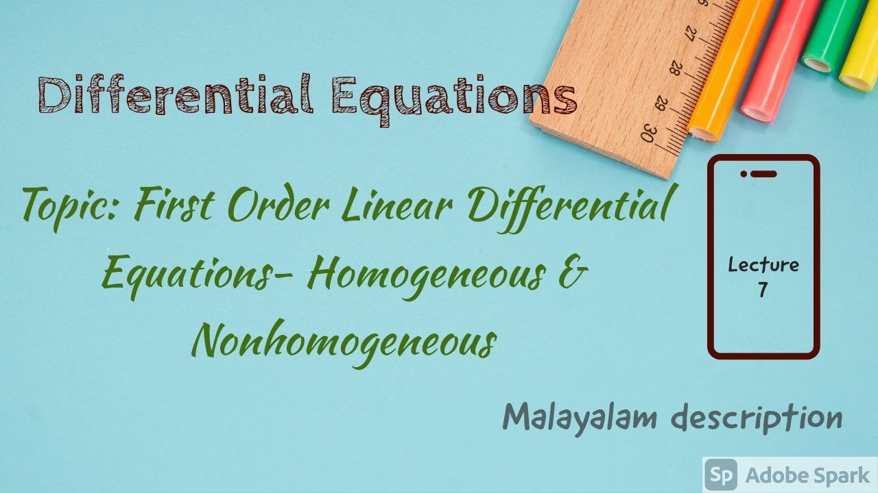 Differential Equations: Homogenous and Nonhomogeneous Linear ...