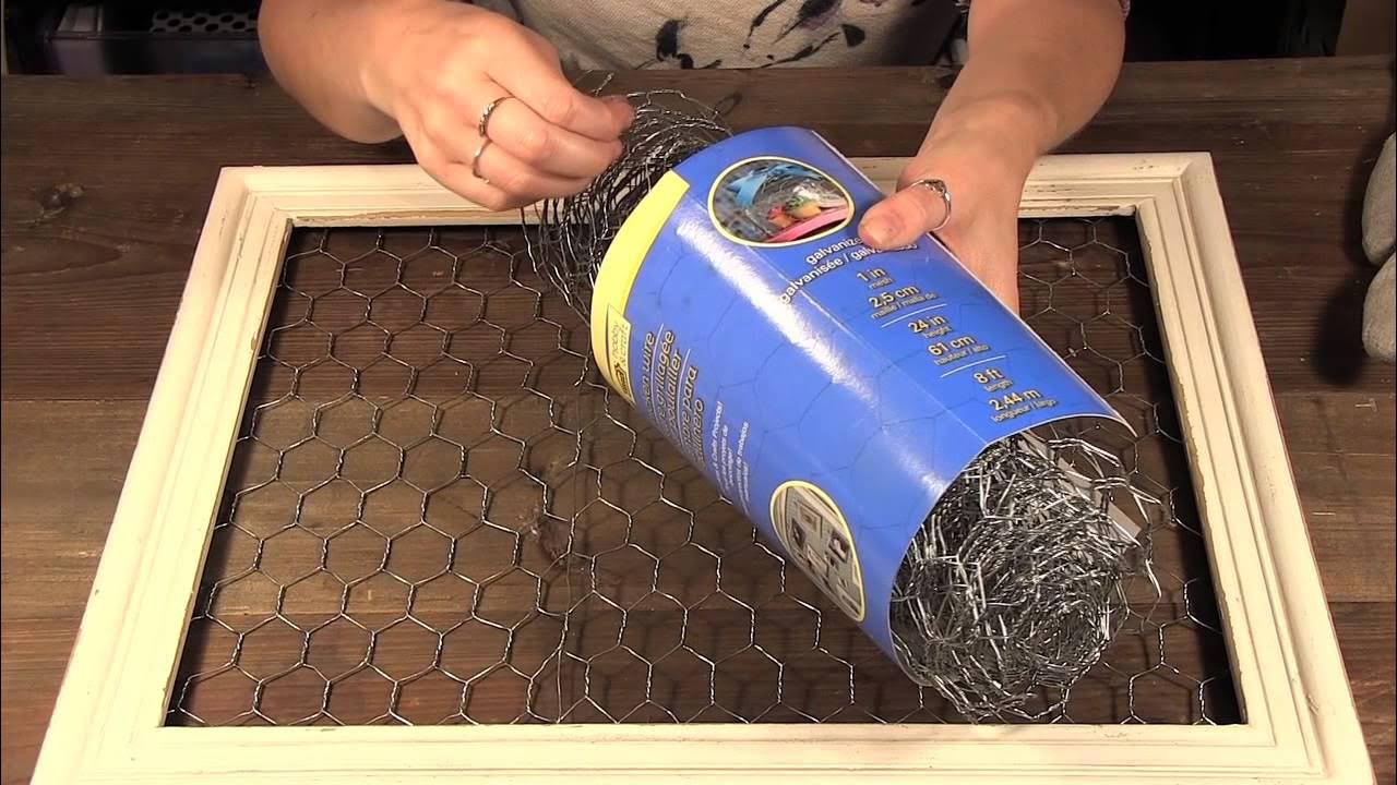 How to create a Chicken Wire Photo Frame - YouTube