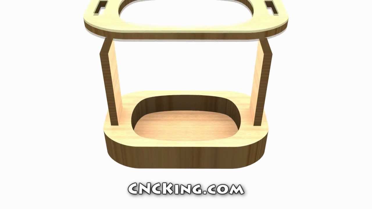 CNCKing.com's Pen & Pencil Holder: 3D Assembly Animation (1080HD) - YouTube