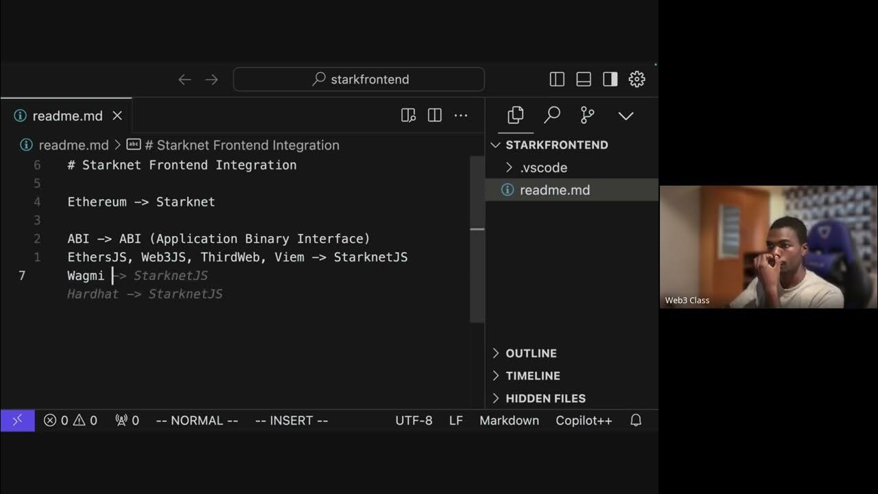 Frontend Interaction With Cairo Smart Contract on Starknet - YouTube