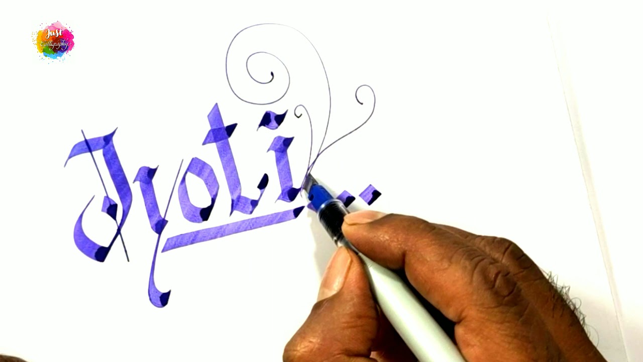 Jyoti Calligraphy Pilot Parallel Pen Calligraphy Fraktur Font - YouTube