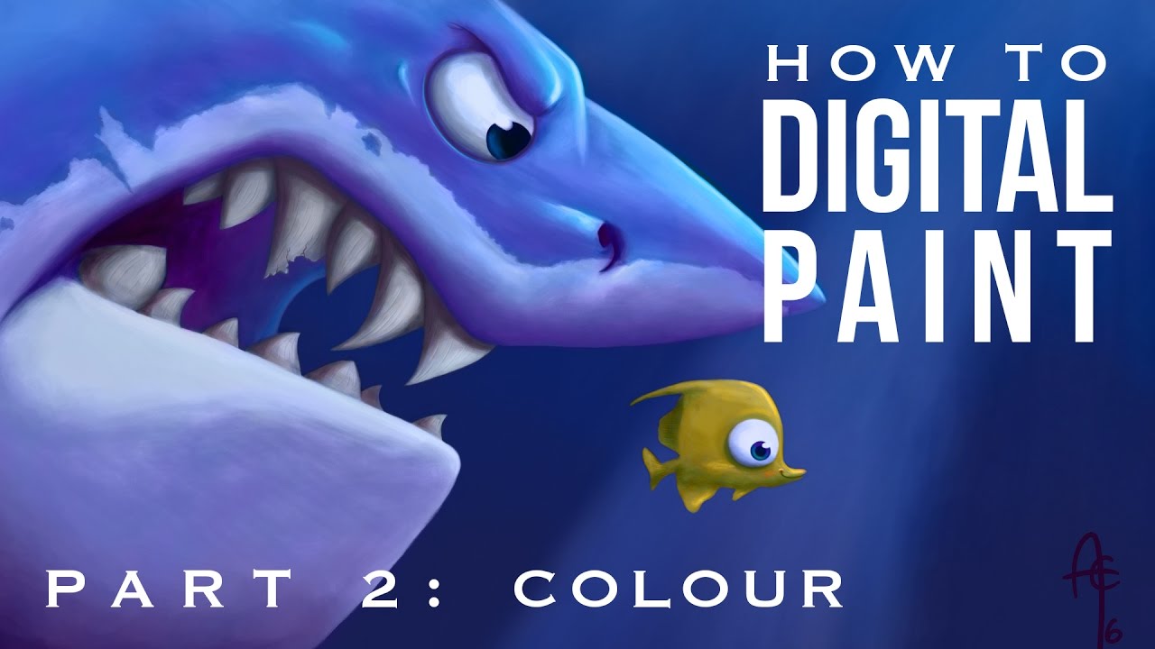 How To Digitally Paint Cartoon Characters: Part 2 - Colour - YouTube
