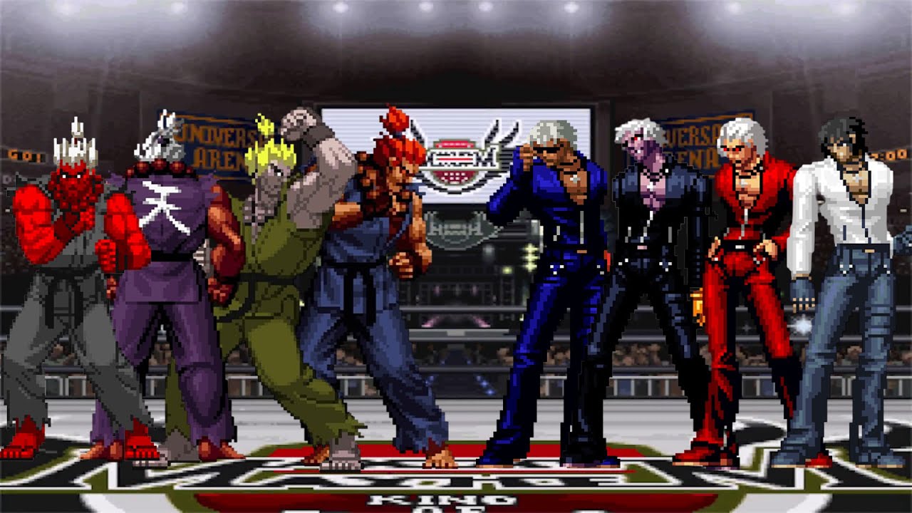 [KOF Mugen] Akuma Team vs K' Team - YouTube