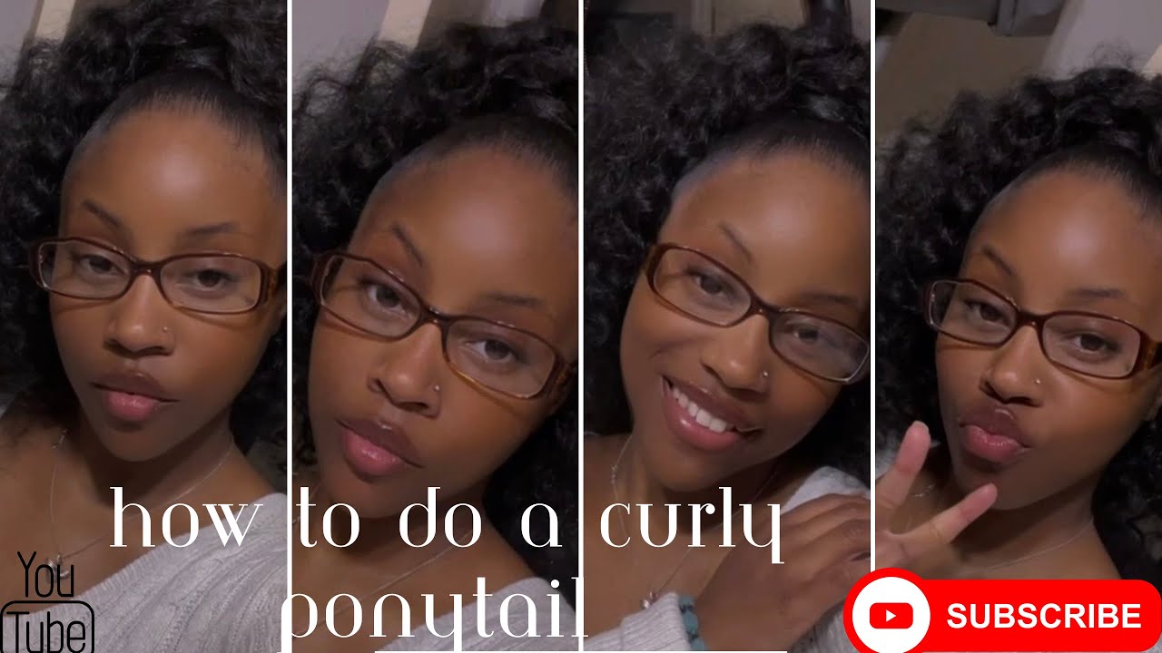 QUICK & EASY SUPER DETAILED CURLY PONYTAIL INSTALL 💗☺️ - YouTube