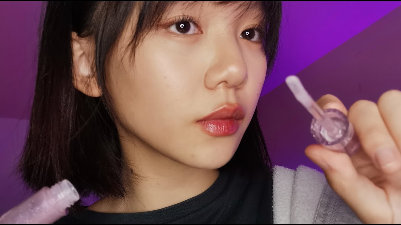 ASMR applying lip gloss on you 💋💄 (mouth sounds) - YouTube