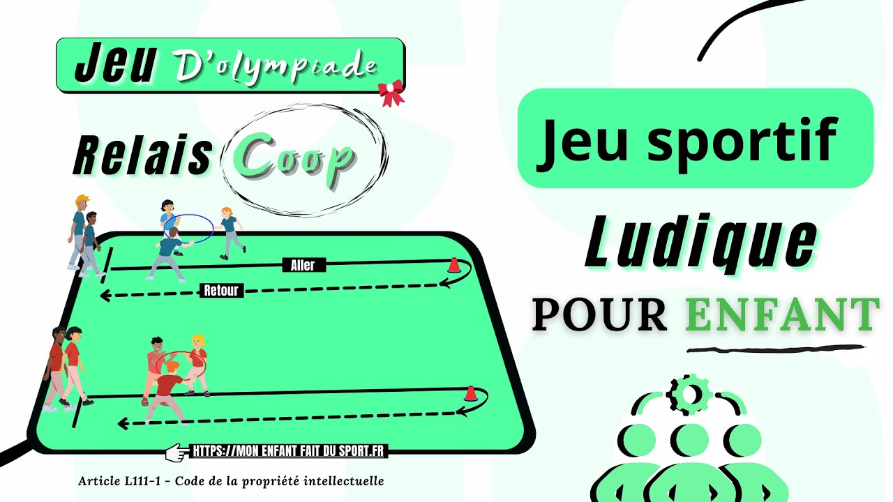 Règle du jeu du RELAIS COOPERATION jeux sportifs pour enfants - YouTube