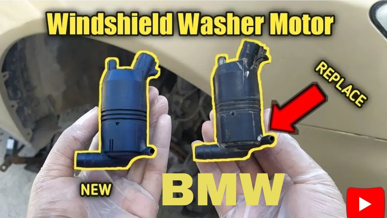 how to change bmw washer fluid motor| how to replace a windshield ...