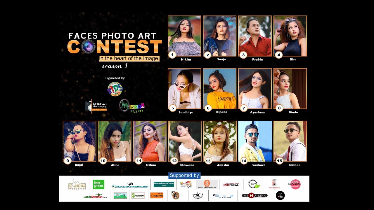 Faces Photo Art Contest ll 2019 ll Top 15 Contestant ll Promo Videoll ...