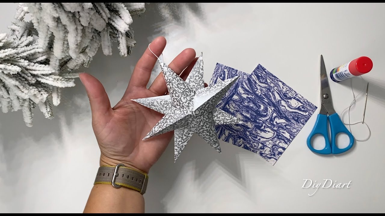 How to Make an Easy 3D CHRISTMAS Star/ORIGAMI - YouTube