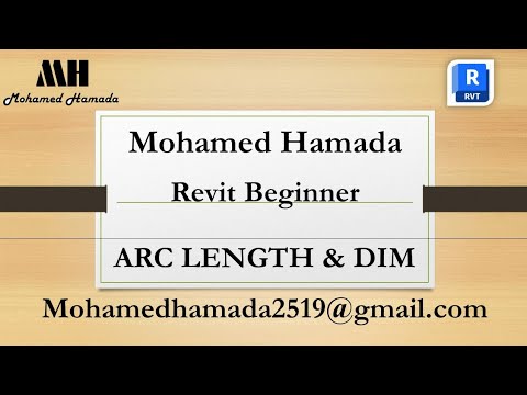 B0_22 ARC LENGTH & DIM Revit Beginner كورس ريفيت للمبتدئين - YouTube