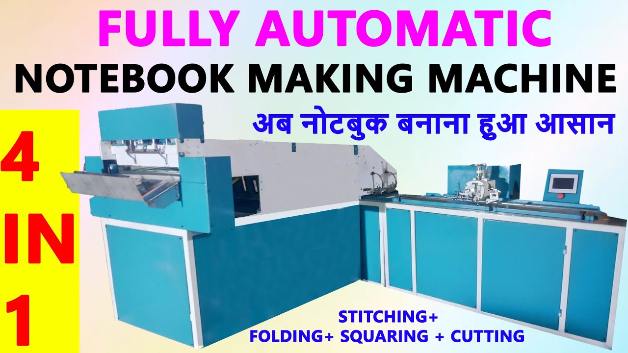 Fully Automatic 4IN1 Notebook Making Machine, Notebook Stitching+ ...