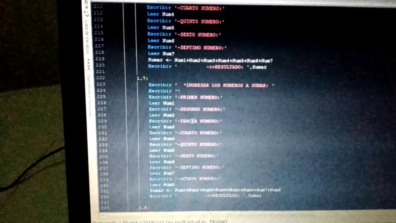 Funciones en una calculadora. PSeInt - YouTube