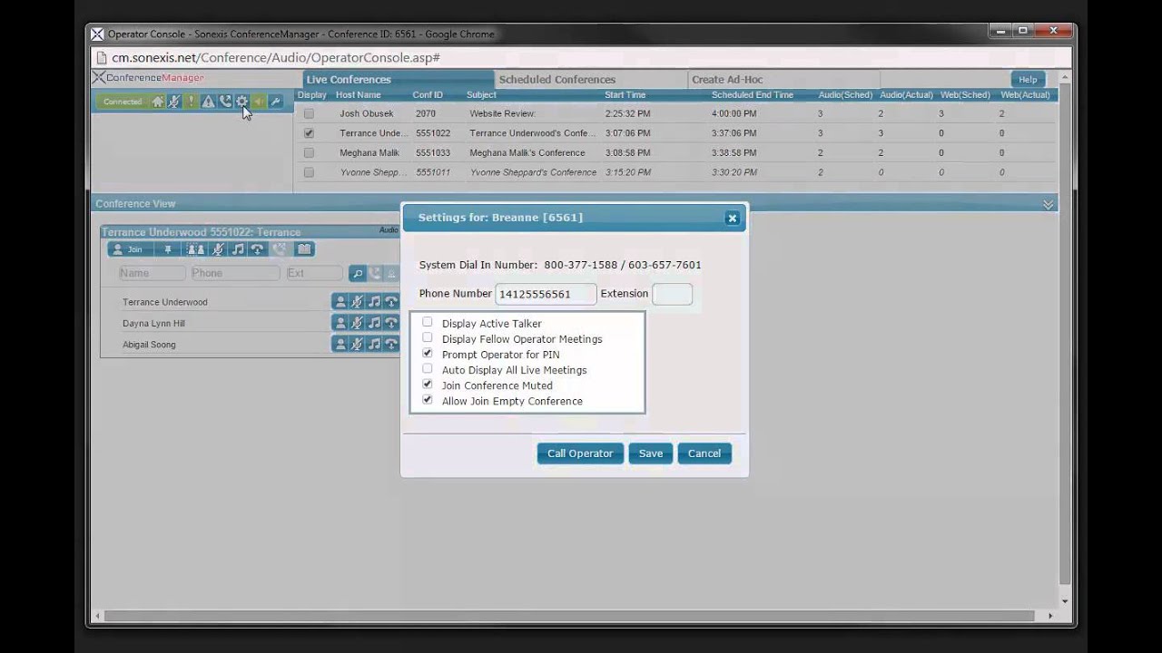 Sonexis Operator Console Demo - YouTube