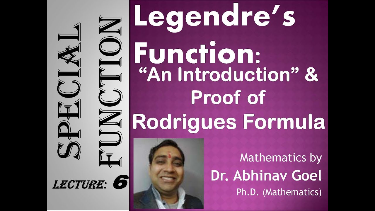 Legendre's Equation & Functions of First & Second kind, Proof of ...