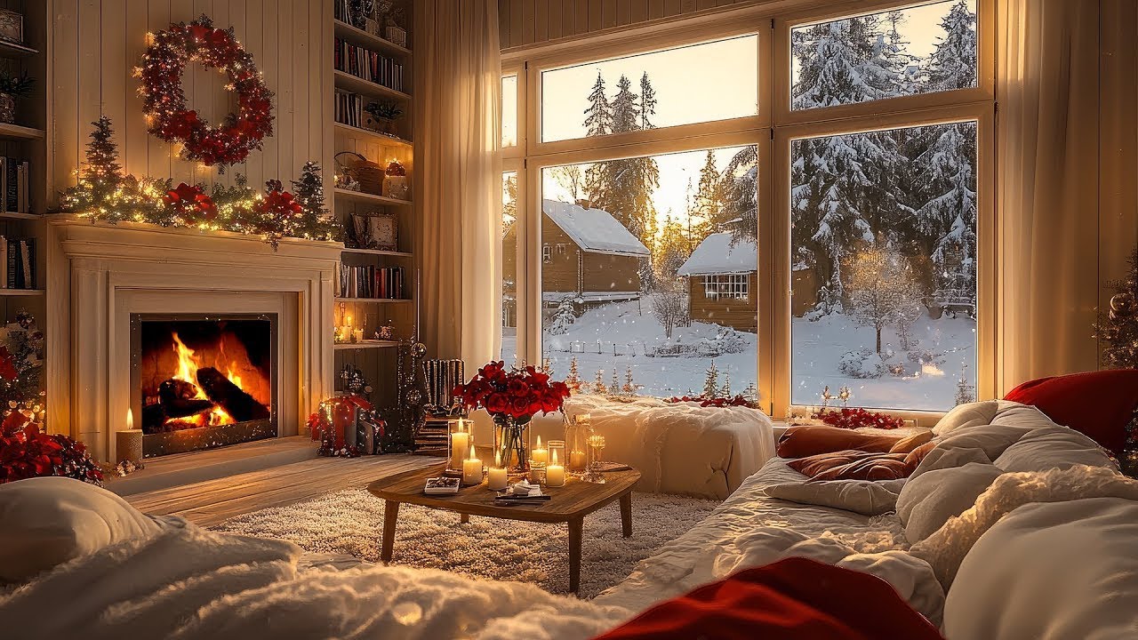 Soothing Christmas Ambience 🎄Instrumental Christmas Music With ...