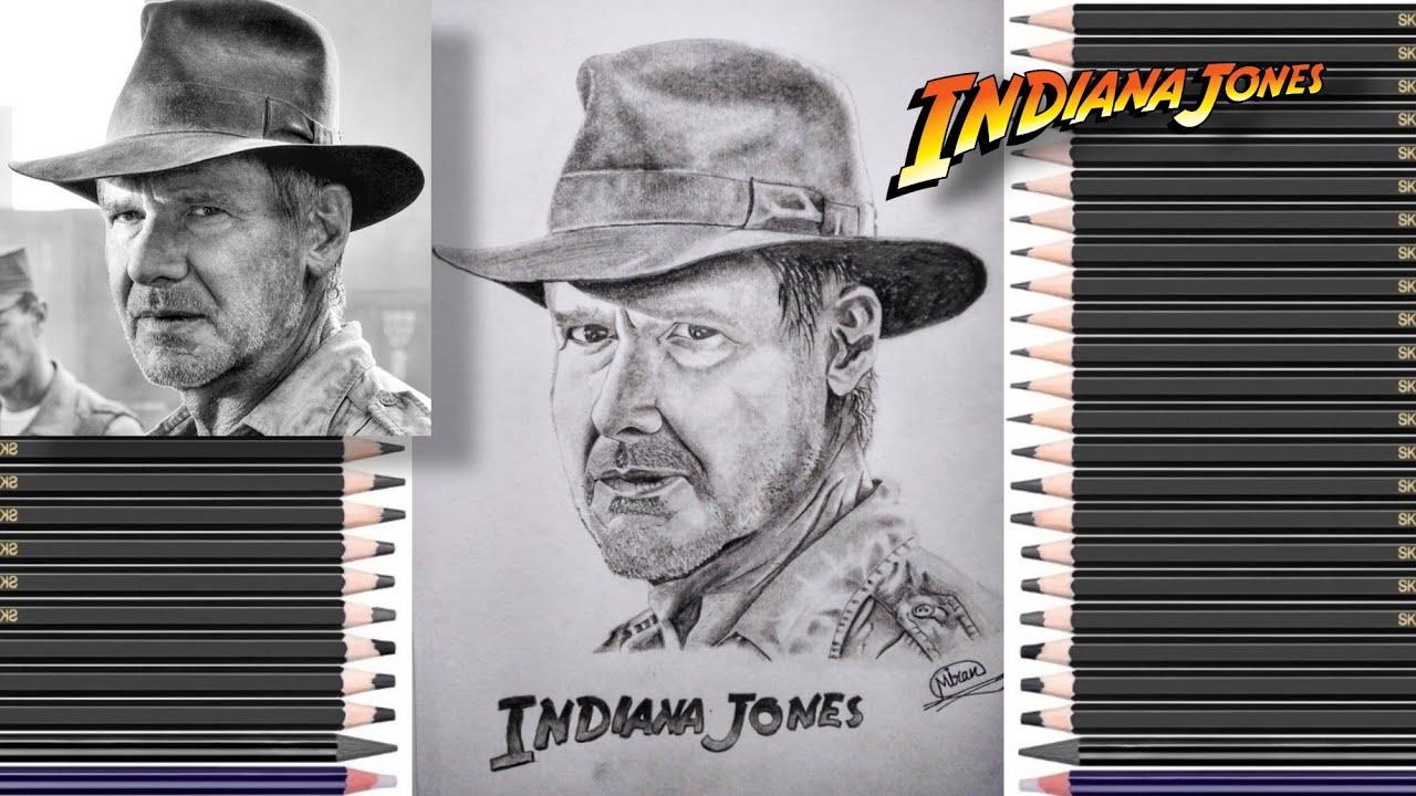 How to Draw Indiana Jones | Indiana Jones and the Dial of Destiny ...