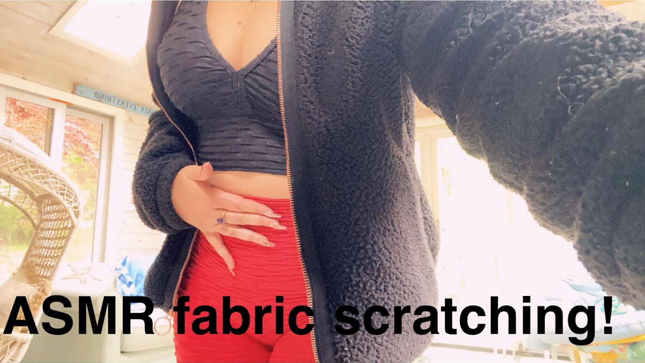 ASMR | Scratching on textured fabric with some zipper sounds 😴 - YouTube