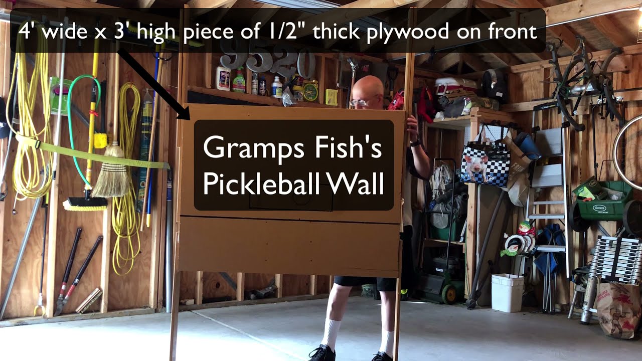 Portable Garage Pickleball Wall - YouTube