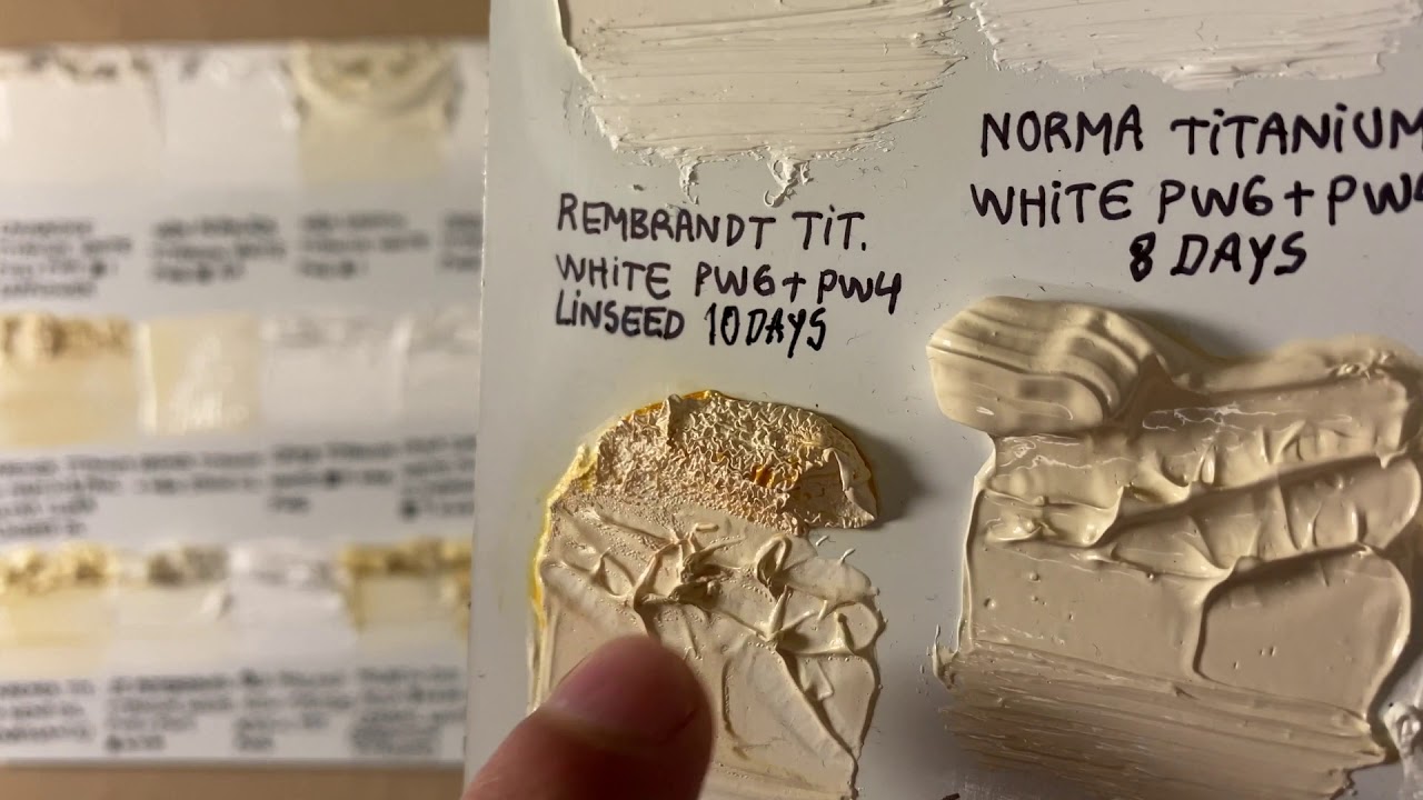 Titanium White Oil Paints | Brand Comparison | Yellowing and Cracking ...