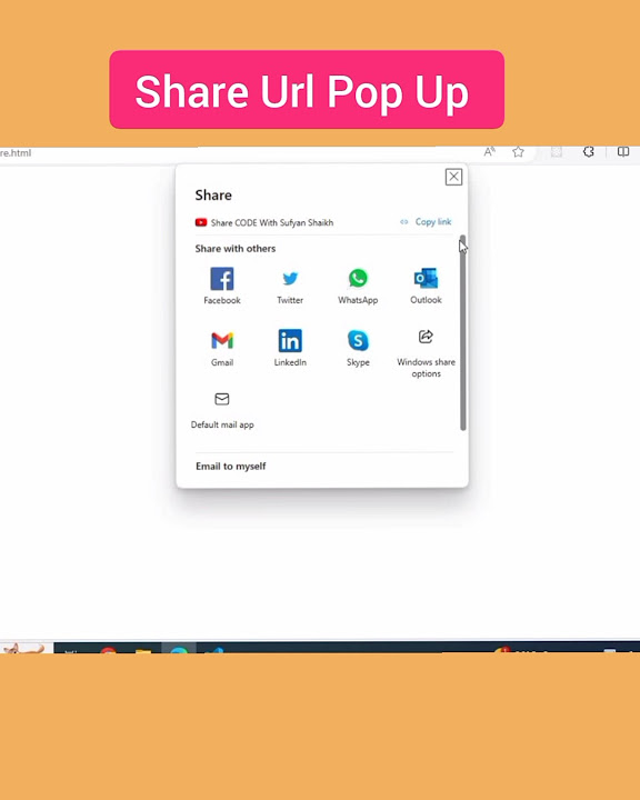 Share Pop Up Using HTML CSS and JavaScript #shorts #javascript #shortsfeed #shortfeed #html #css ...