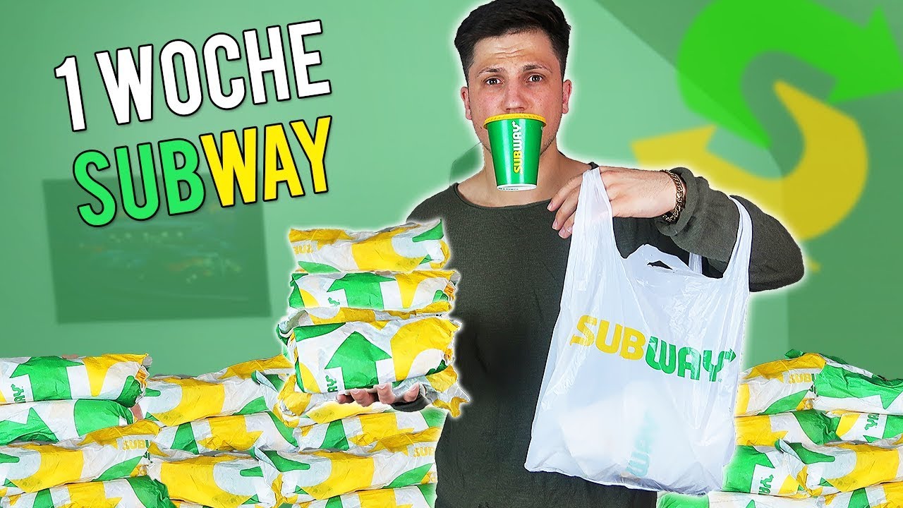 Eine WOCHE nur SUBWAY ESSEN !!! - YouTube