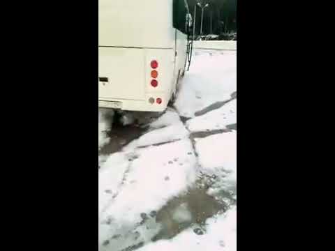 OTOBUS İLE KARDA YANLAMAK KORKMAK