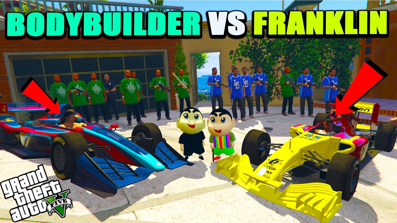 Franklin Blue Gang VS Bodybuilder Green Gang F1 Car Collection ...