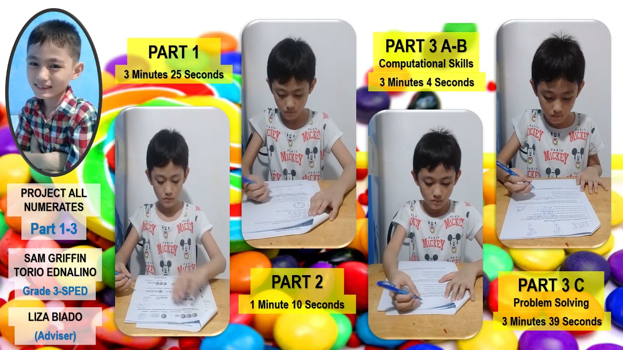 GRADE 3 PROJECT ALL NUMERATES PART 1 TO 3 - YouTube