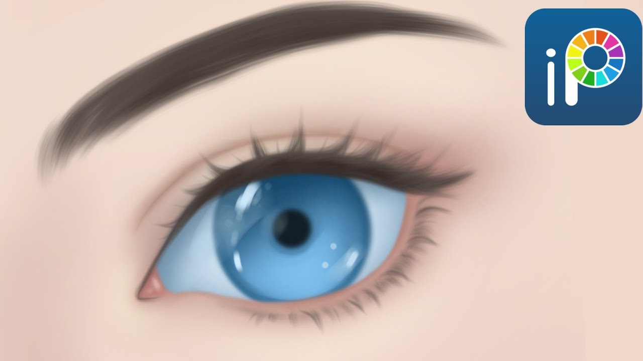 [IbisPaint X] Cómo dibujar ojo sin lineart 🖌️ - YouTube