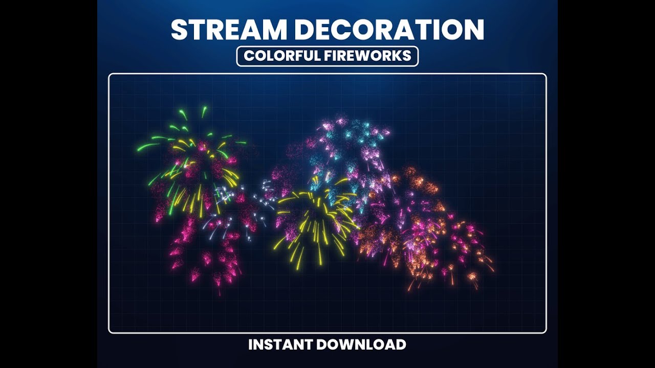 Animated Firework Stream Overlay – Vibrant Twitch & Streamlabs Design ...