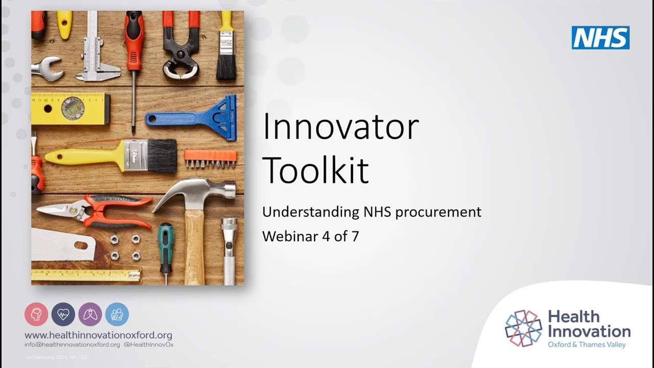 Innovator Toolkit 4 of 7 - Understanding NHS procurement - YouTube