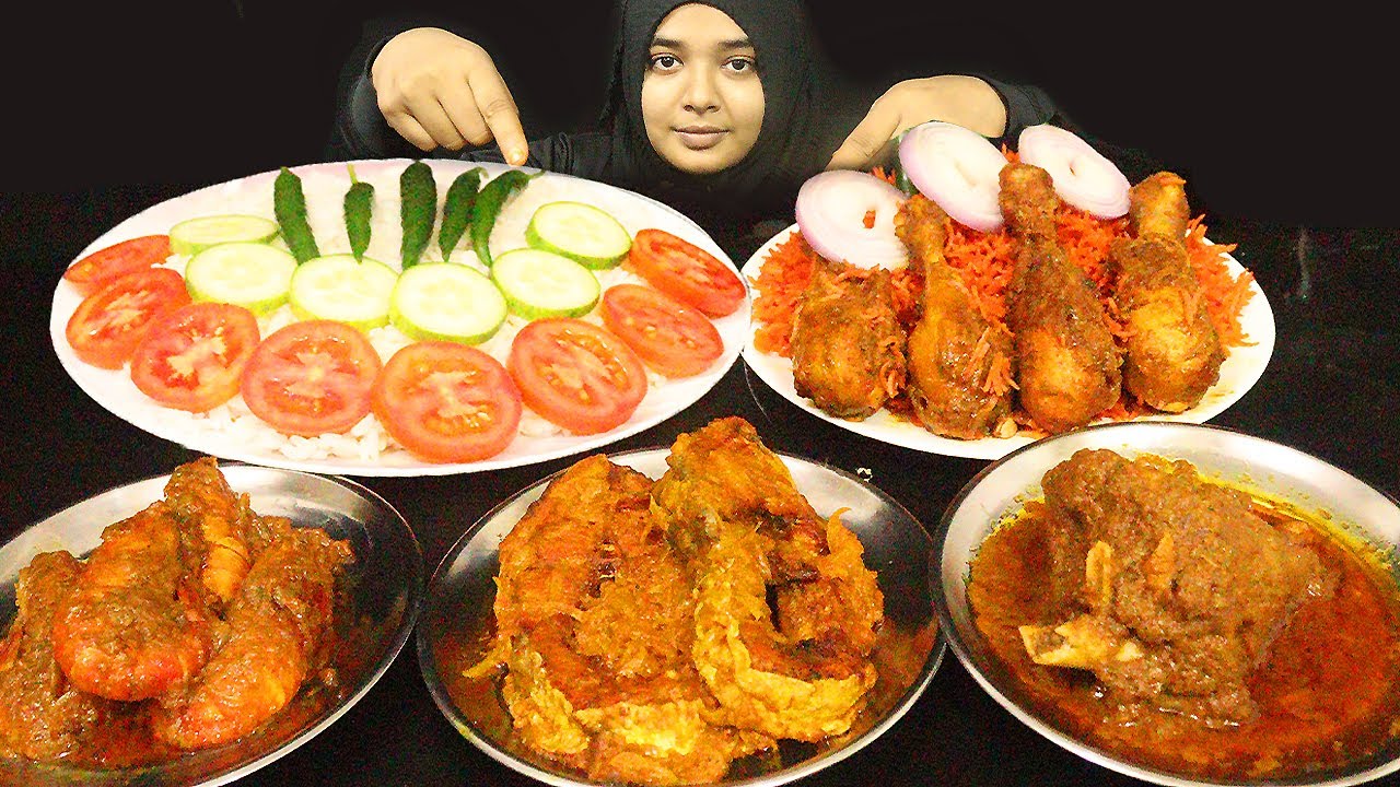 RED COLOR CHICKEN BIRYANI, SPICY MUTTON CURRY, FISH CURRY, SHRIMP FISH ...