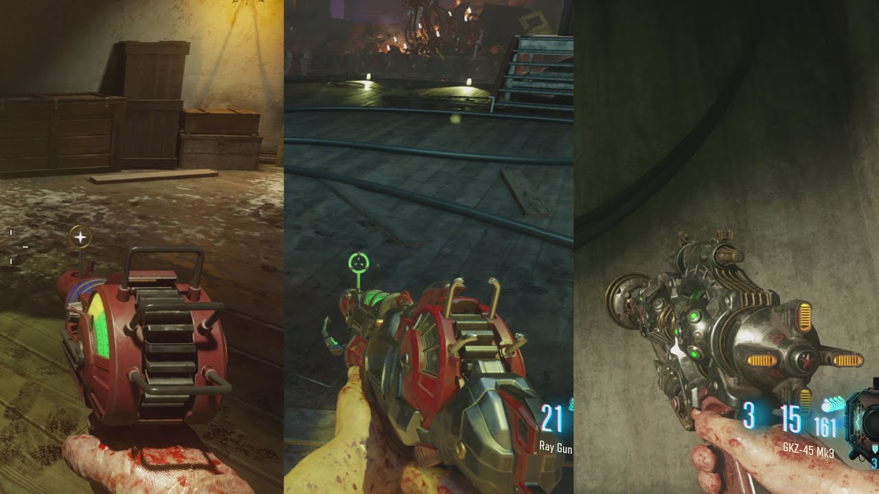 Call of Duty Zombies Ray Gun Vs Ray Gun Mark II Vs Ray Gun Mark III ...
