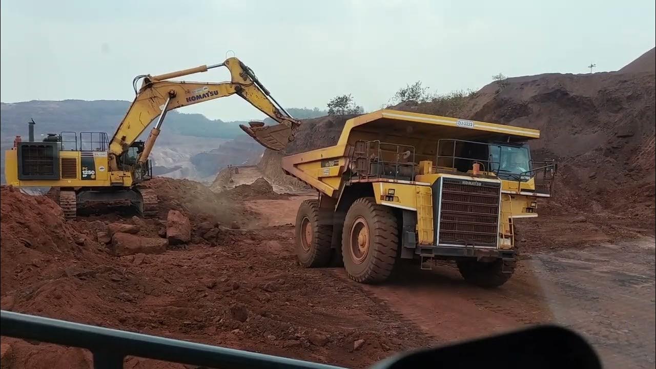 JSW Jajang Iron Mining Komastu HD785 - YouTube