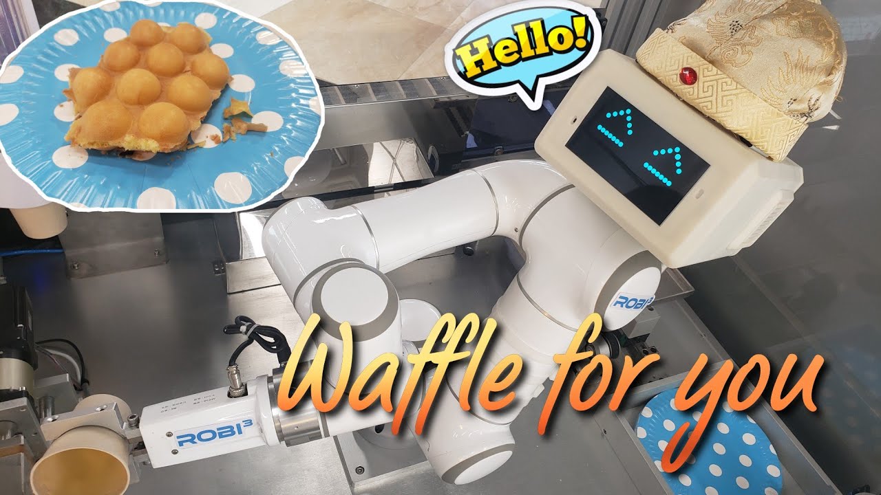robot waffle maker - YouTube