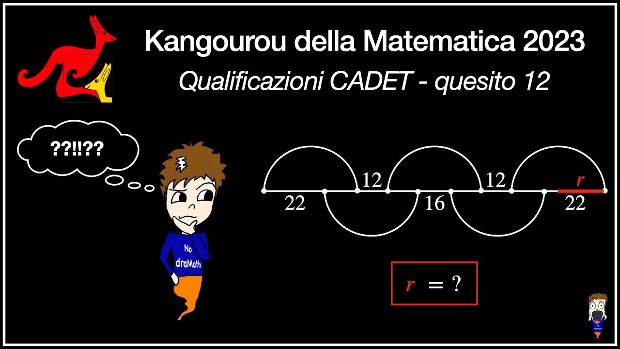 Giochi matematici Kangourou (Cadet 2023) | Semicerchi e lunghezze - YouTube