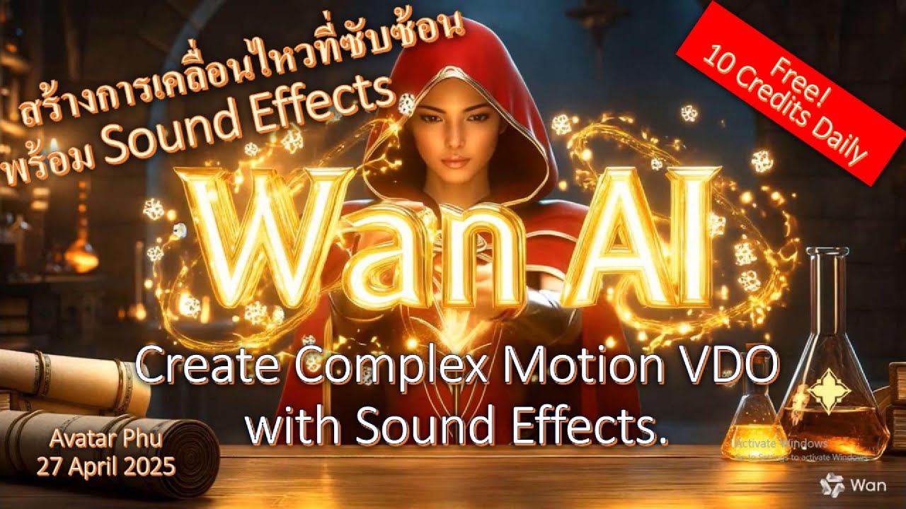Wan 2 1 AI: Create complex motion VDO with sound effects - YouTube
