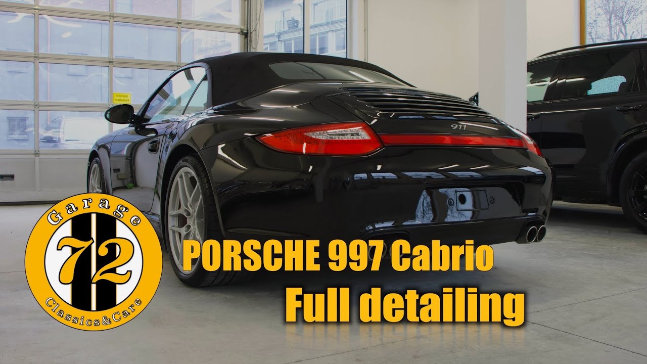 FULL DETAILING ON PORSCHE 997 CABRIO BLACK - WASHING-POLISHING-COATING ...