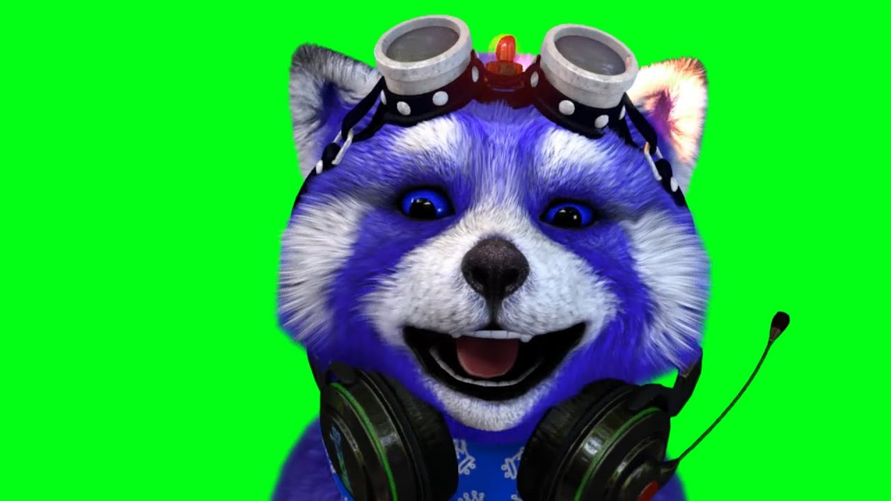 MFA BLUE FLUFFO S1 No Copyright Green Screen Animaze FaceRig - YouTube