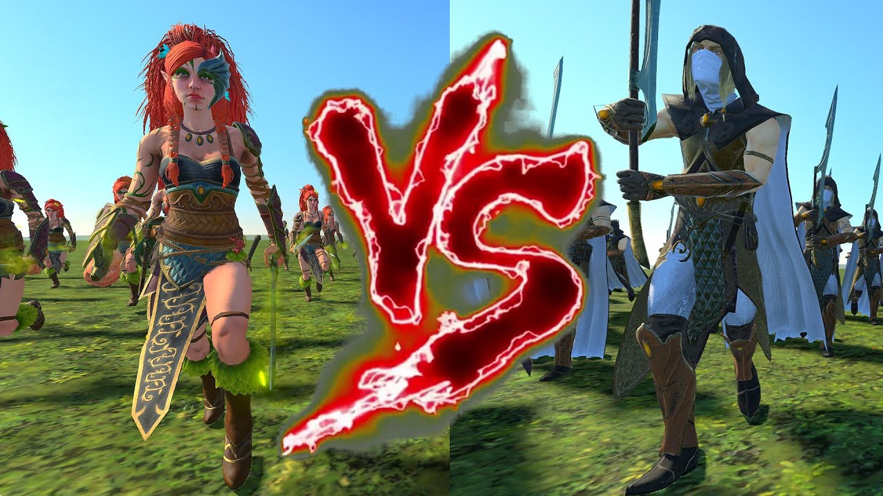 Bladesingers VS Wildwood Rangers(Max Rank). Total War Warhammer 3 - YouTube