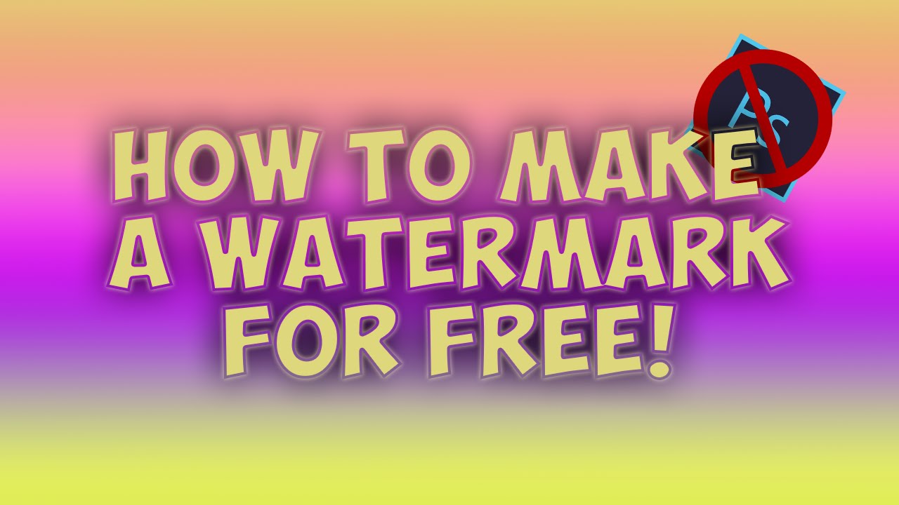 How to make a Watermark for FREE using Pixlr! - YouTube