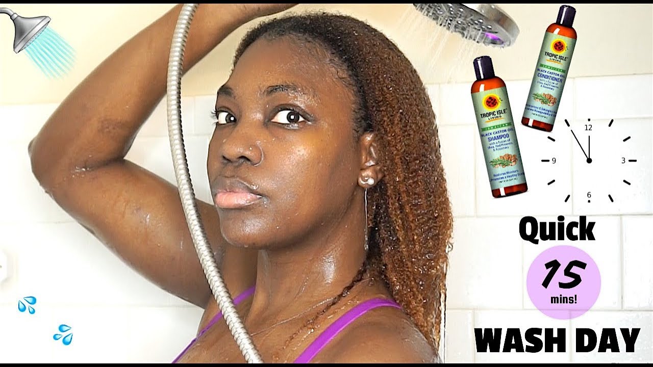 My simple QUICK & EASY Wash Day Routine (15 minutes or Less!) - YouTube