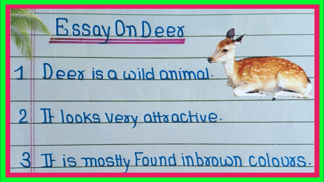 10 lines on deer in English || Deer essay in English 10 lines || Short ...