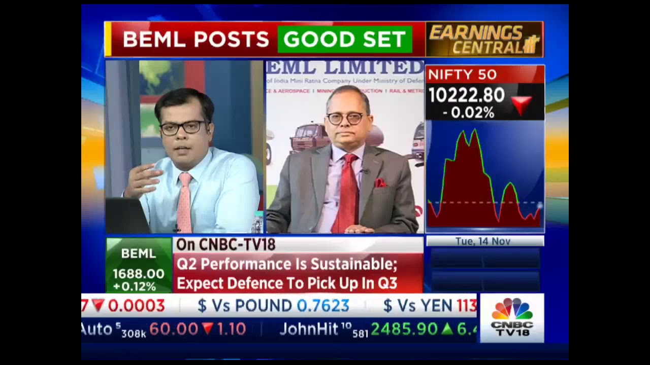 CNBC TV 18 Interview With CMD BEML ON 14-11-2017 - YouTube