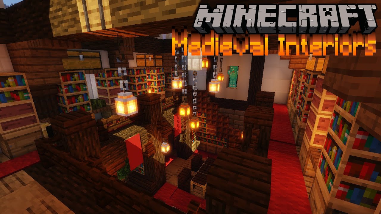 Minecraft Inspiration - Medieval Interiors!! - YouTube