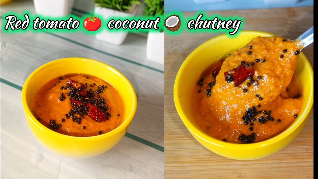 Red tomato coconut chutney recipe/ hotstuff kitchen/ chutney recipe/ red coconut chutney - YouTube