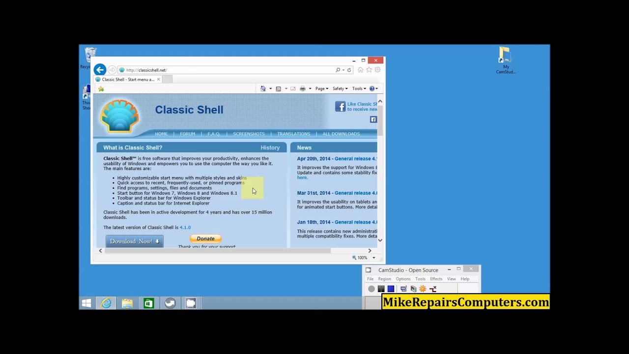 How To Install Classic Shell Start Menu for Windows 8 - YouTube